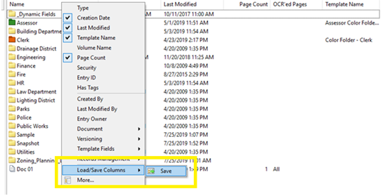 Customize Columns | ICC CDS